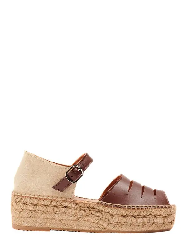 NAGUISA Silencio Eru Espadrille Sandals - Brown