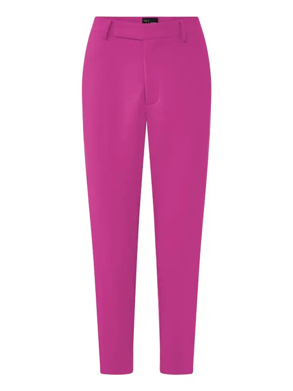 LAYO G Platinum Cropped Stretch Crepe Pants - Pink