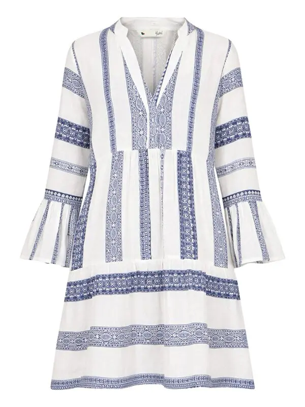 YUMI Cotton Printed Tunic - White
