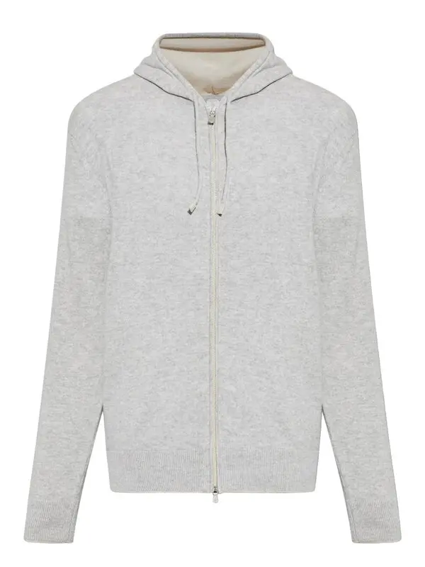 Eleventy Cashmere Hooded Cardigan - Grey