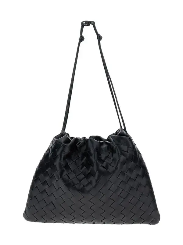 Bottega Veneta Medium Intrecciato Calfskin Pochette - Black