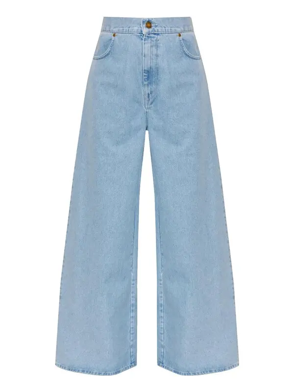 Max Mara Affari Wide-leg Bootcut Jeans - Blue