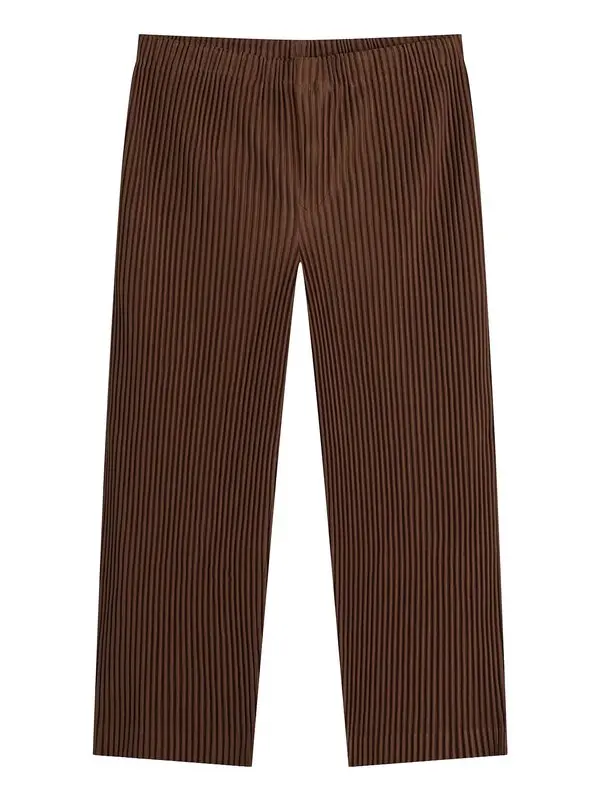 Issey Miyake Pleated Trousers - Anchor Brown