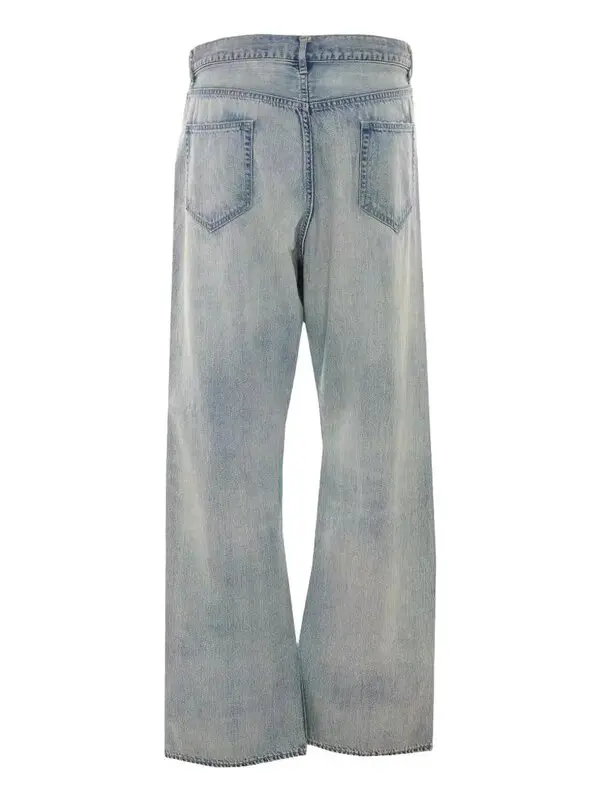 Auralee Distressed Finish Jeans - Blue