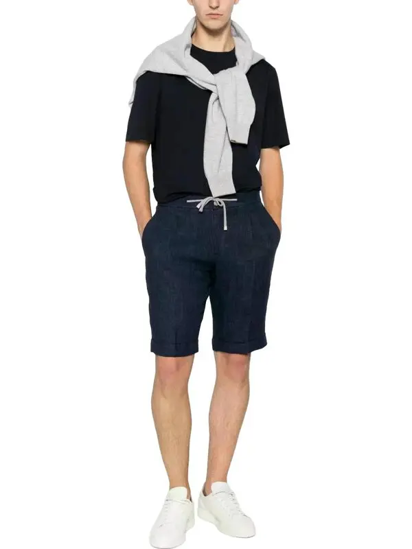 BARBA NAPOLI Capri Drawstring Deck Shorts - Blue