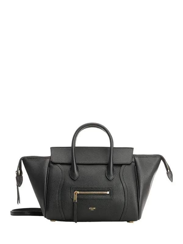 Celine Small Luggage Bag In Calfskin - Black