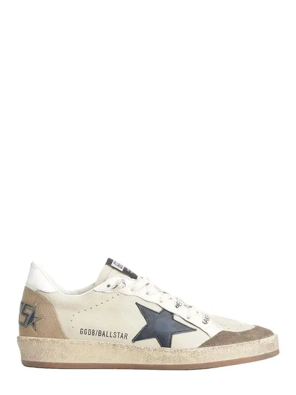 GOLDEN GOOSE Ball Star Leather Sneakers - Cream
