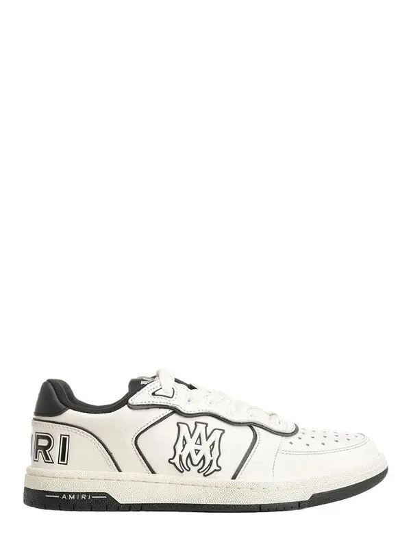 Amiri Newport Leather Sneakers With Vintage Effect - White