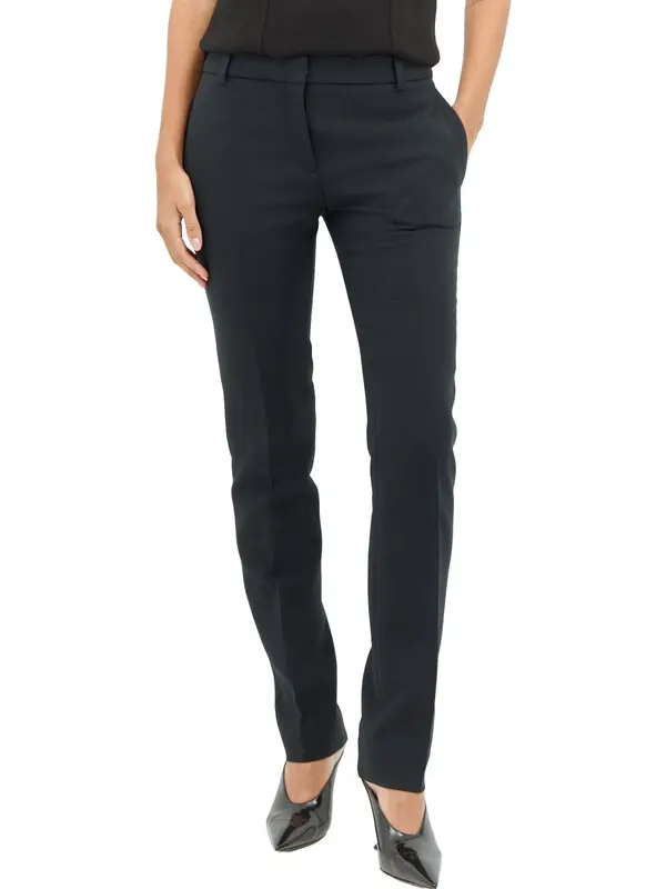 TOTEME Low-waist Slim Pants - Black