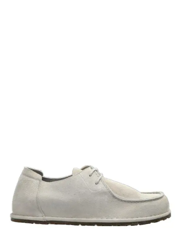 BIRKENSTOCK Suede Loafers With Lace Up Detailing - Grey