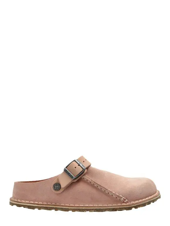 BIRKENSTOCK Suede Buckle Mule - Brown