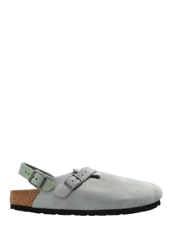 BIRKENSTOCK Tokio Pure Closed-toe Sandals With Adjustable Buckle - Gray