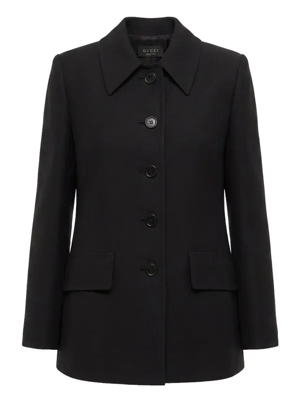 Gucci Linen Blend Caban - Black