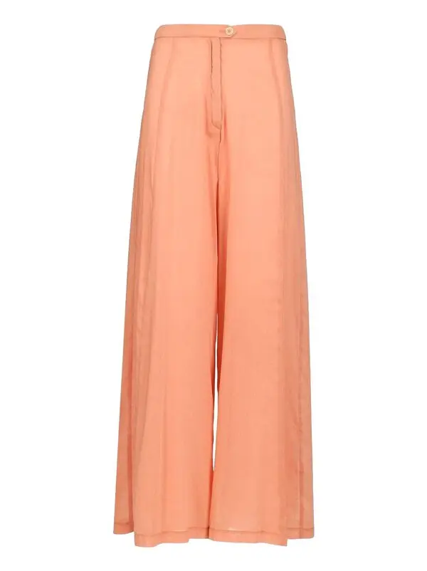 FORTE_FORTE Flared Voile Trousers - Multicolor