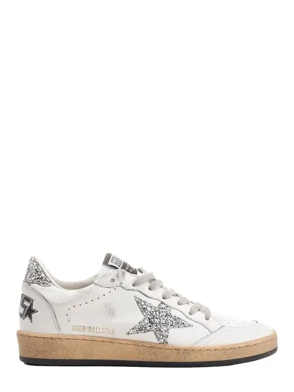 GOLDEN GOOSE Ball Star Lace Up Sneakers - Silver