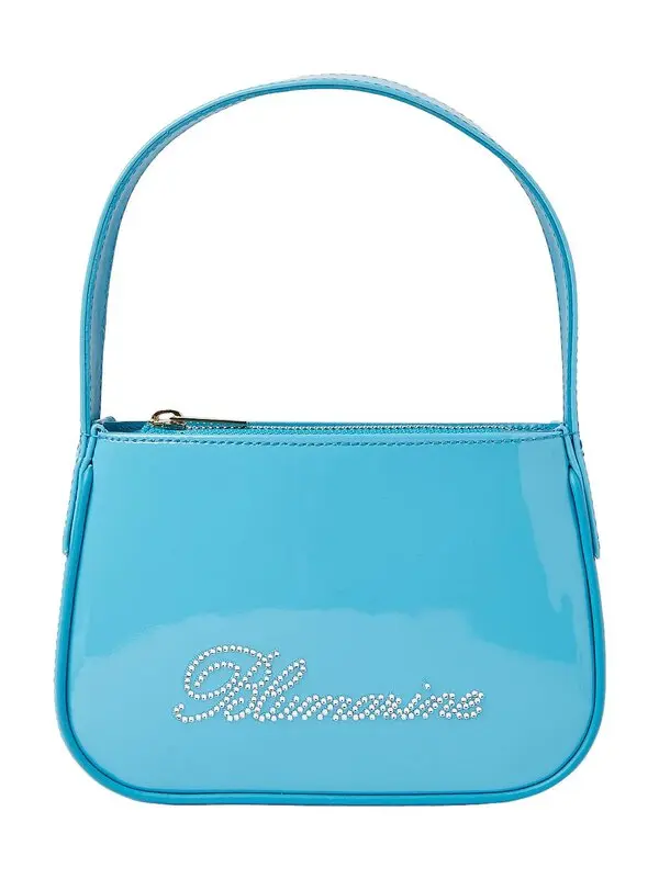 Blumarine Embellished Logo Shoulder Bag - Blue