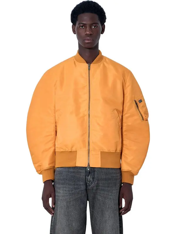 Martine Rose Bomber Jacket With Ribbed Trims - Orange
