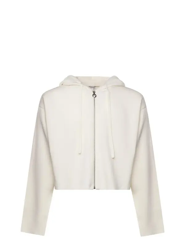 Loewe Anagram Zip-up Hoodie - White