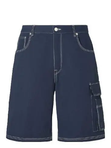 Fendi Bermuda Canvas Shorts - Navy Blue