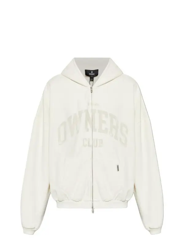 REPRESENT Long-sleeved Hooded Sweatshirt - White