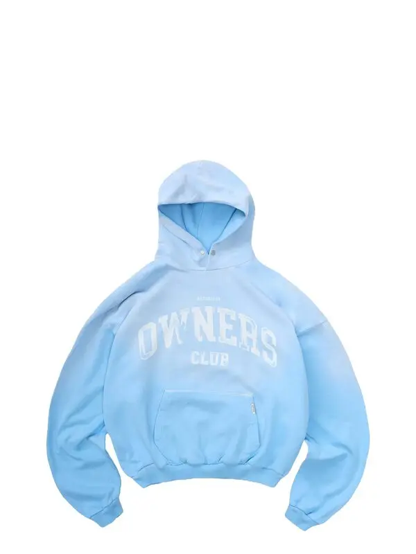 REPRESENT Long-sleeved Hooded Sweatshirt With Kangaroo Pocket - Sky-blue