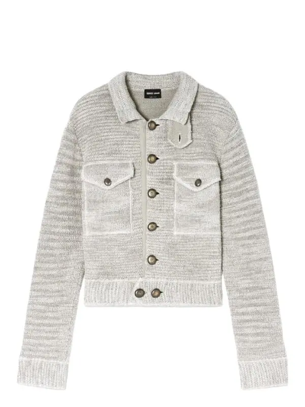 Giorgio Armani Buttoned Pocket Jacket - Beige