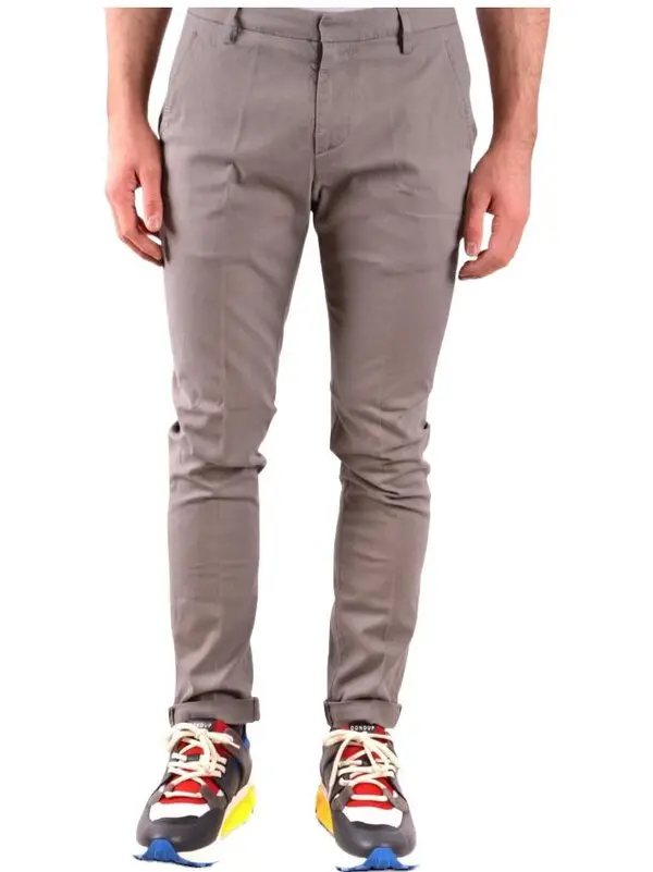 DONDUP Straight Leg Trousers - Gray