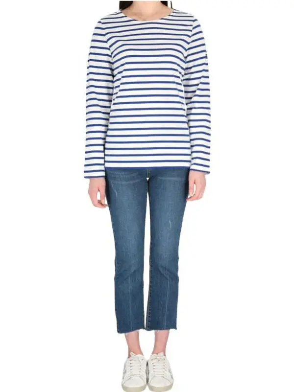 Saint James Horizontal Stripe Long-sleeve T-shirt - Blue