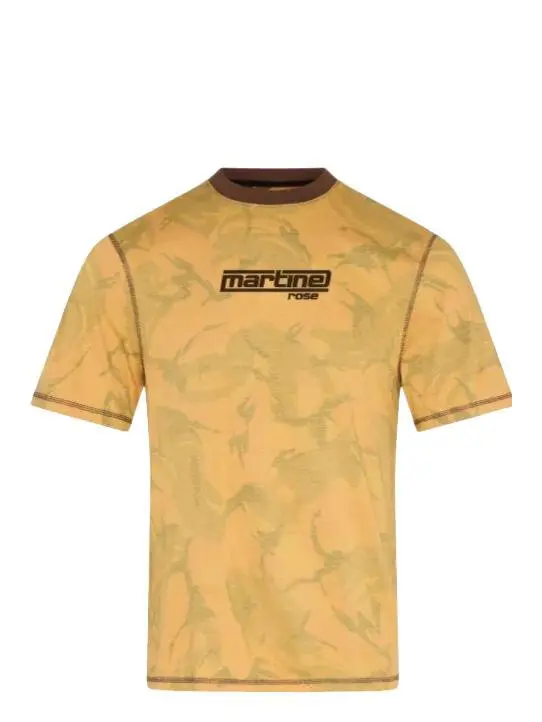 Martine Rose Camouflage-print T-shirt - Yellow