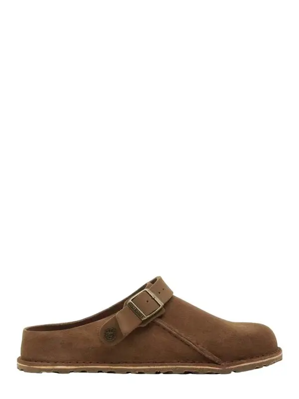 BIRKENSTOCK Suede Buckle-strap Slip-on Mules - Dark Tea