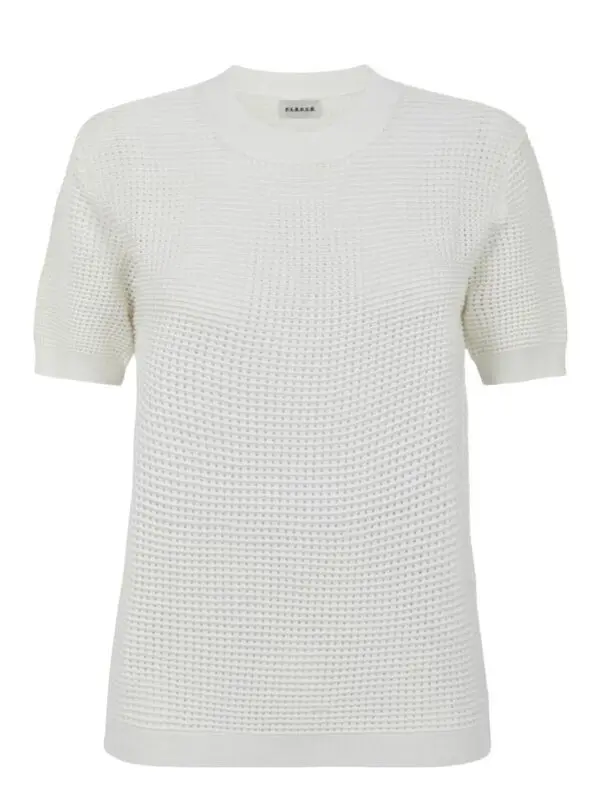P.a.r.o.s.h Waffle Knit T-shirt - White
