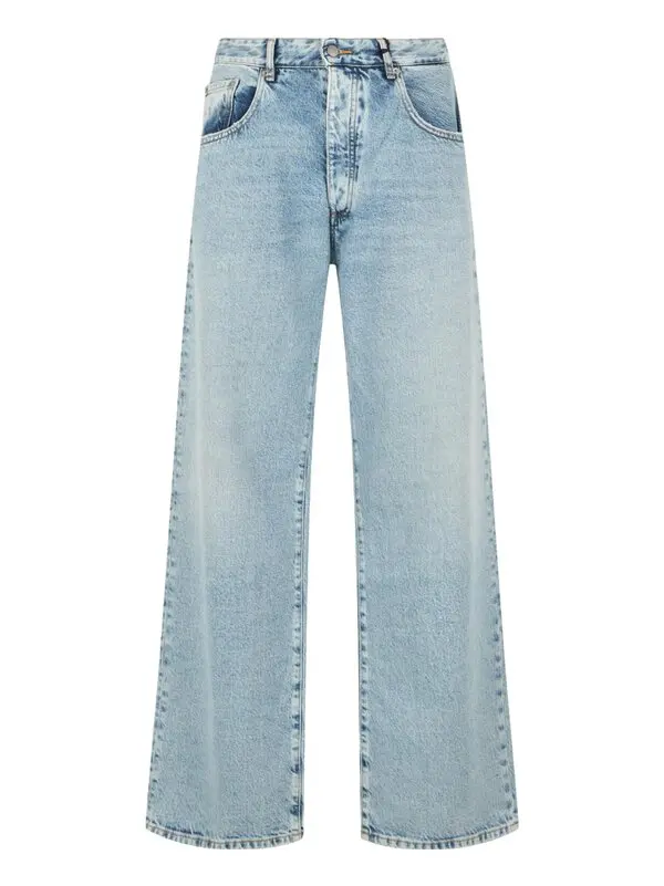 ICON DENIM LOS ANGELES Wide-leg Low-rise Jeans - Light Blue