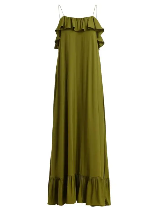 Essentiel Antwerp Ruffled Maxi Dress - Green