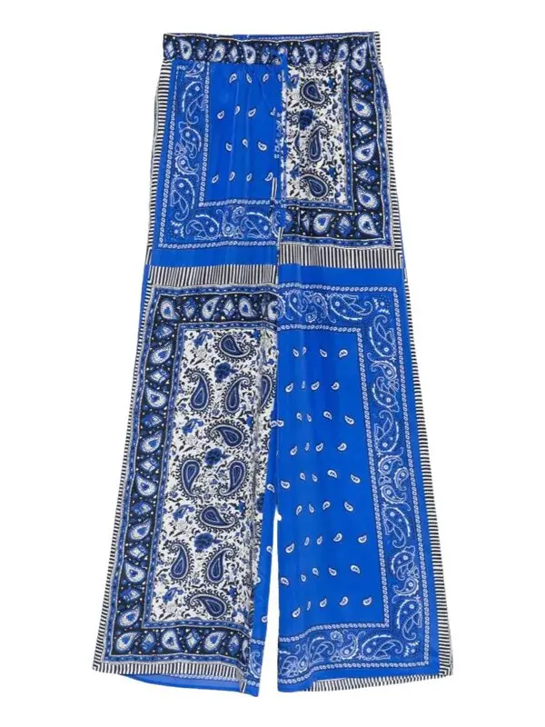 P.a.r.o.s.h Paisley Wide-leg Pants - Blue