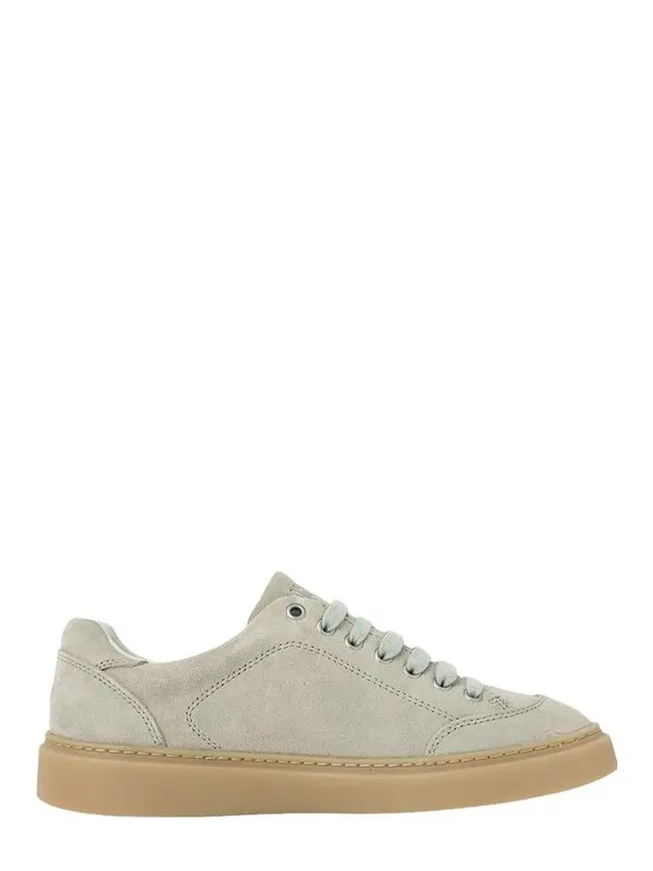 Camper Lace-up Sneakers With Perforated Details - Nude