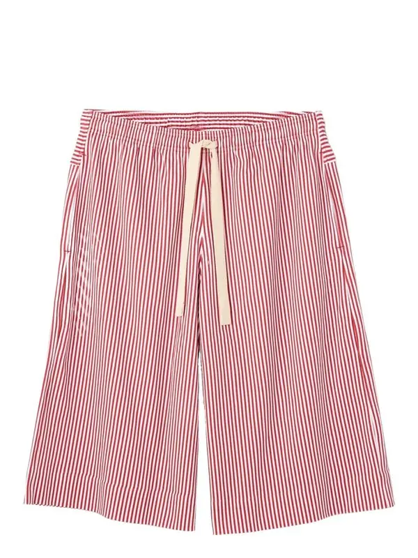 Jacquemus D'été Stripe-print Drawstring Shorts - Pink