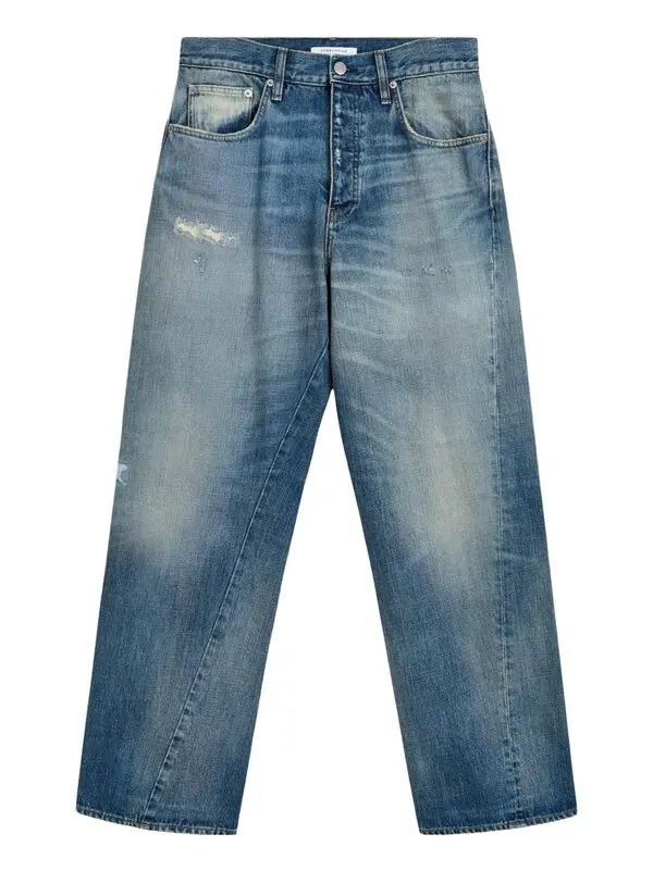 SUNFLOWER Wide Twist Belt Loop Jeans - Blue