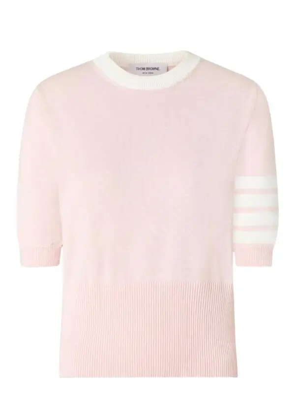 Thom Browne Intarsia Dog Knitted Sweater - Pink
