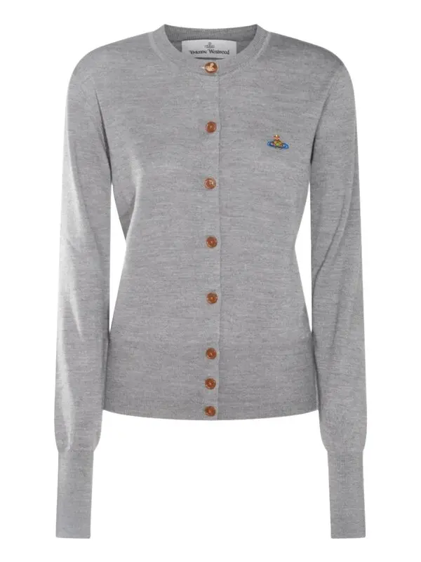 VIVIENNE WESTWOOD Orb Button Cardigan - Gray