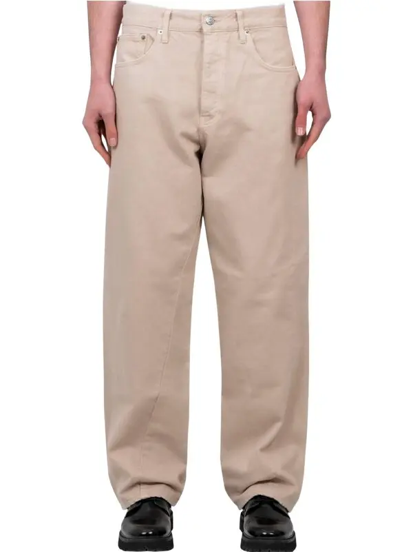 SUNFLOWER Wide Belt Loop Casual Pants - Nude