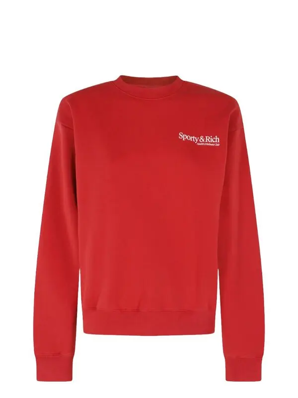 SPORTY  RICH Sporty & Rich Long-sleeved Sweatshirt - Ruby White