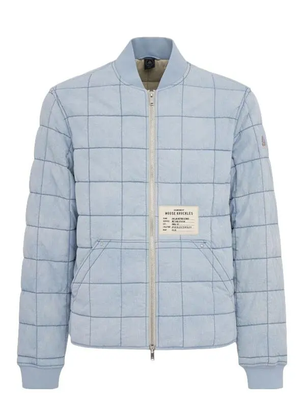 Moose Knuckles Quilted Bomber Jacket - Gray