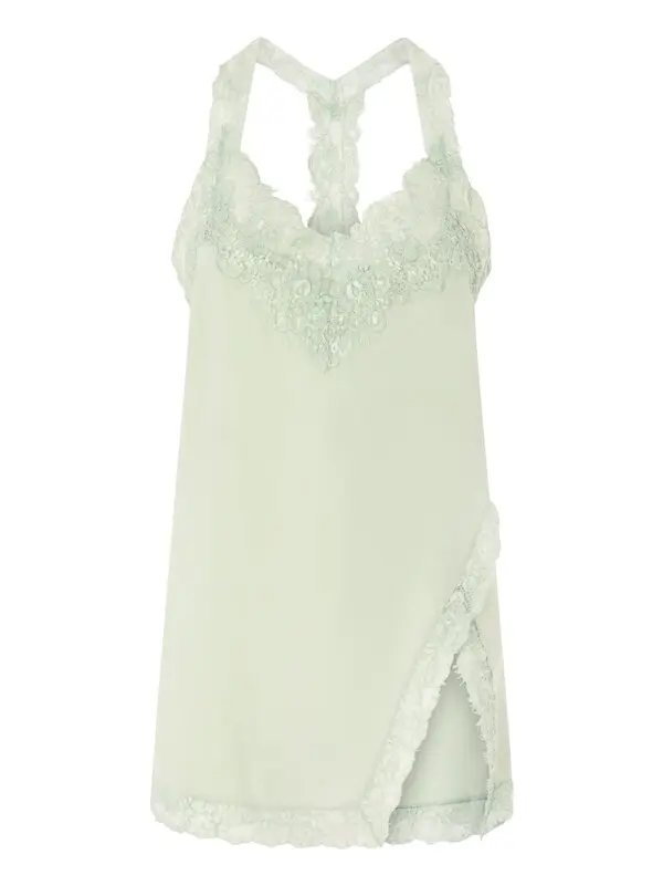 Pinko Sleeveless Lace Trim V-neck Top - White