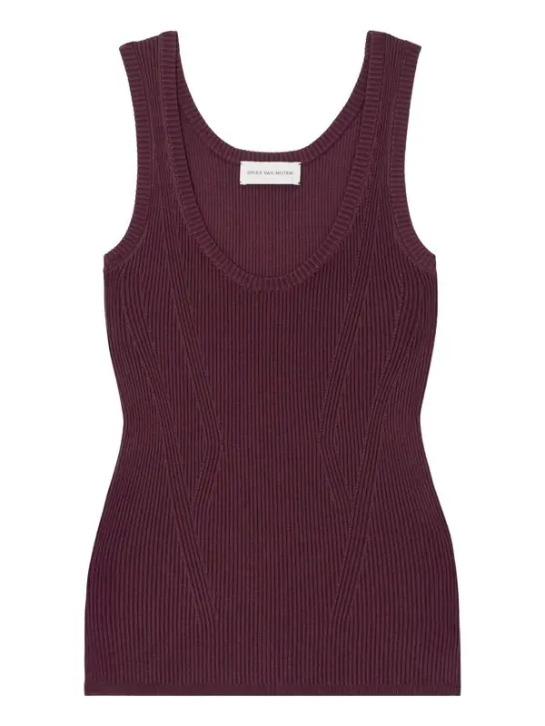 Dries Van Noten Ribbed Stretch-knit Tank - Red