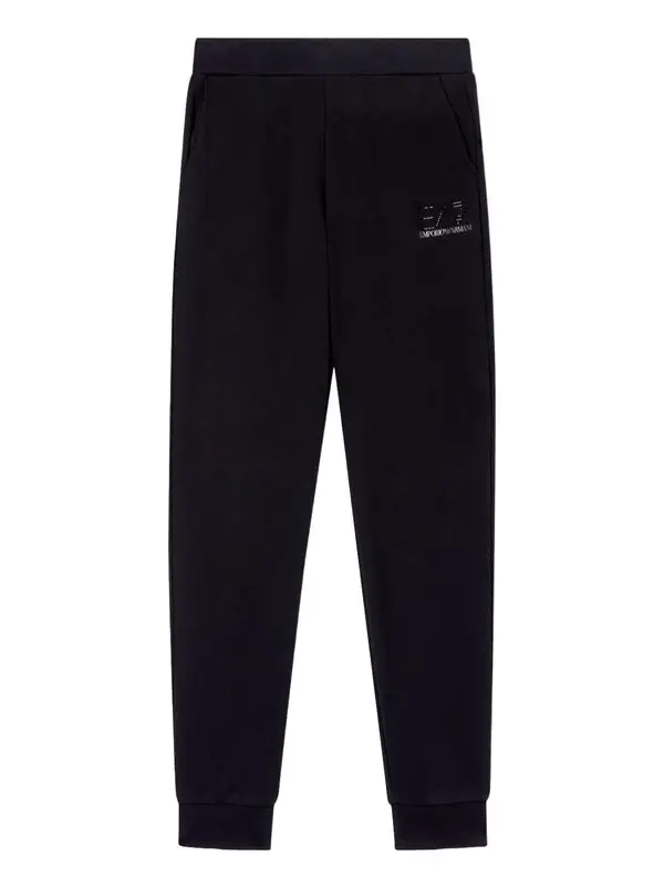 EA7 Logo Embellished Track Pants - Black