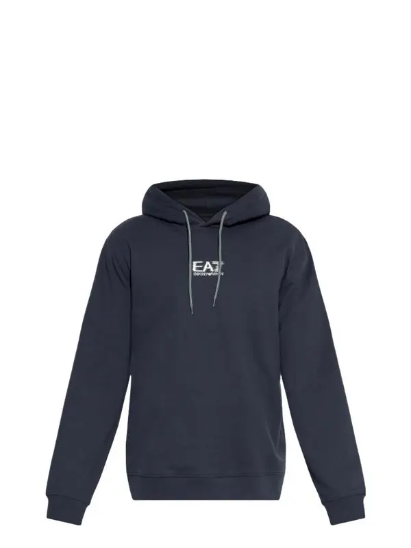EA7 Logo Hoodie - Black