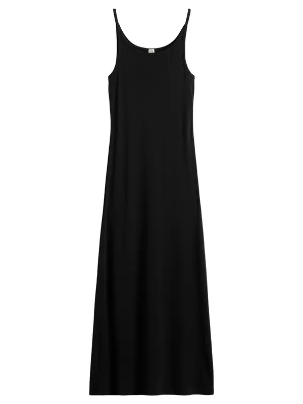 TOTEME Fluid Slip Midi Dress - Black