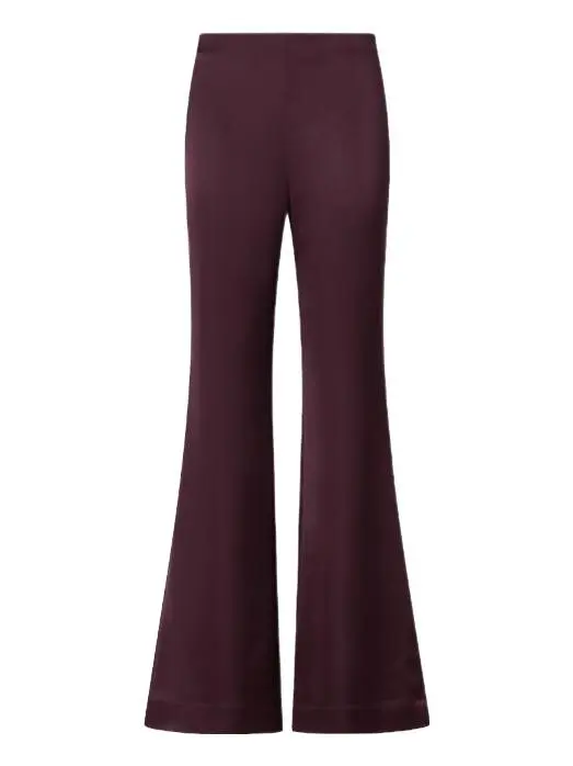 Pinko Satin Flared Trousers - Red