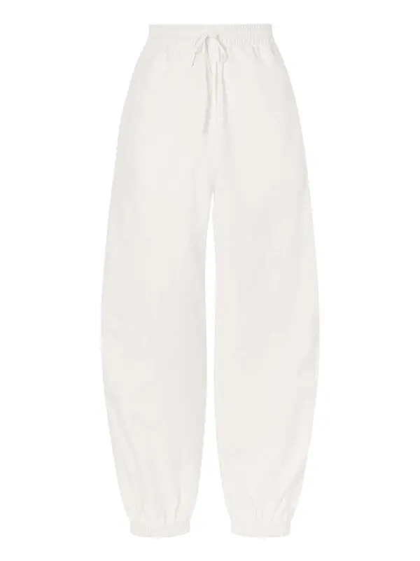 RÓHE Crinkled Cotton-blend Tapered Pants - White