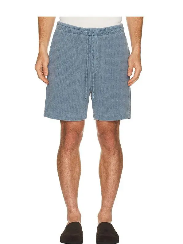 ASHER Silas Waffle Short - Blue